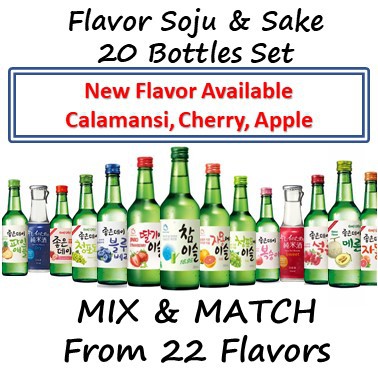 Flavor Soju & Sake 20 Bottles Set - Choose From 22 Flavors | Shopee ...