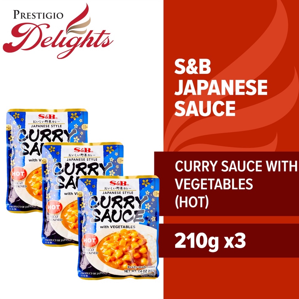 S&B Japanese Curry Sauce With Vegetables 210g Bundle of 3 | Shopee ...