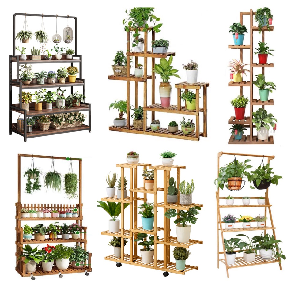 Plant Rack Plant Stand Wooden Plant Self Flower Rack For Indoor Outdoor ...