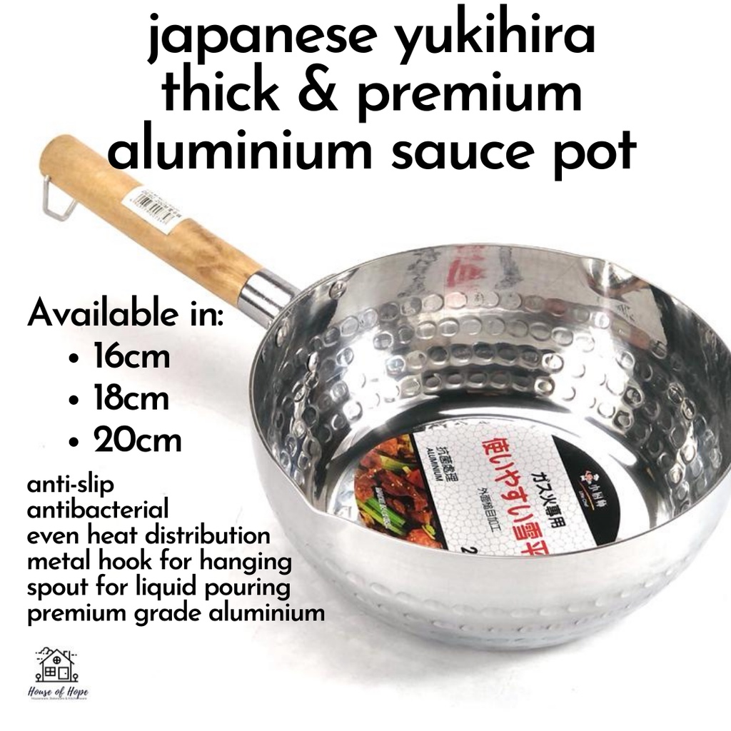Japanese Snow Pan Yukihira Thick & Premium Aluminium Sauce Pot with ...