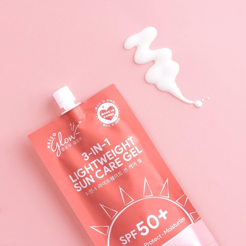 [SG SELLER] Hello Glow 3-in-1 Lightweight Suncare Gel Sunscreen Sun ...