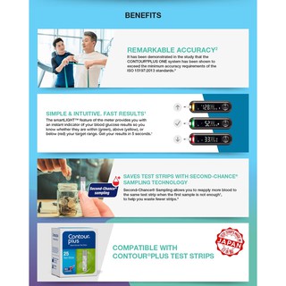 Contour Plus One Blood Glucose Meter (mmol/L) + 100 Test Strips + 100 ...