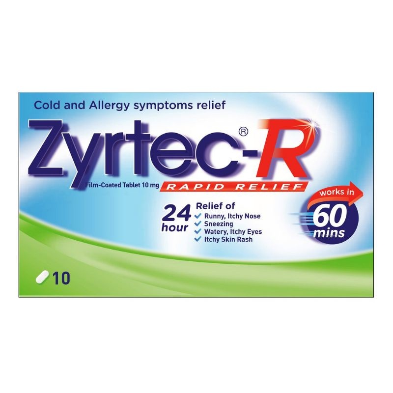 4 Boxes Zyrtec-R Rapid Relief Filmcoated Tablet 10'S | Shopee Singapore