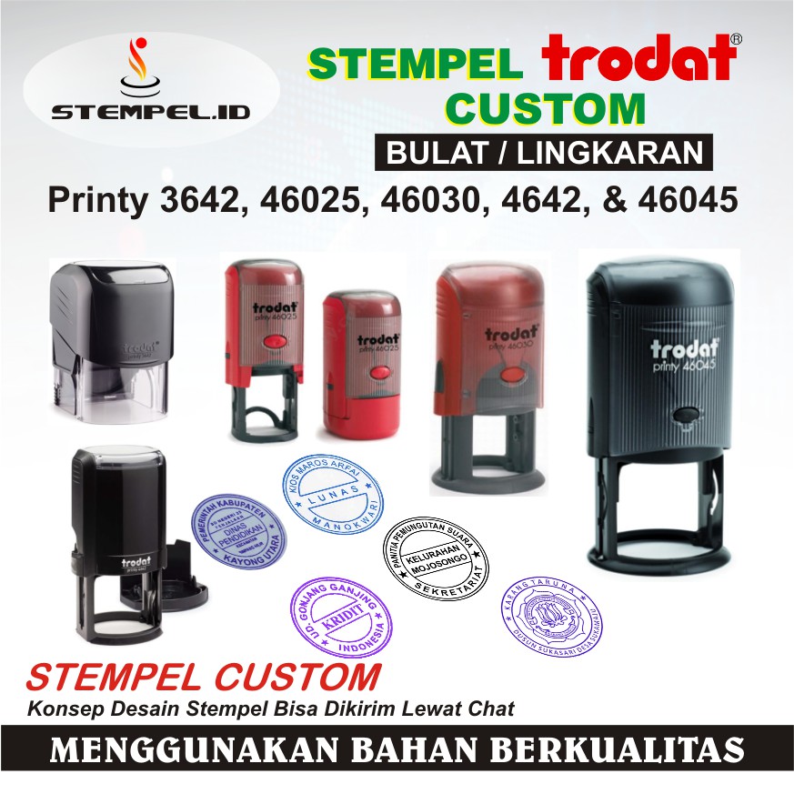 Custom Printy Trodat Stamp 3642 46025 46030 4642 46045 Company Logo Stamp | Shopee Singapore