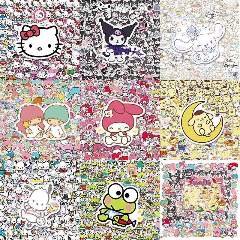 200 100 50pcs New Sanrio Stickers Hello Kitty Stickers Kuromi My Melody