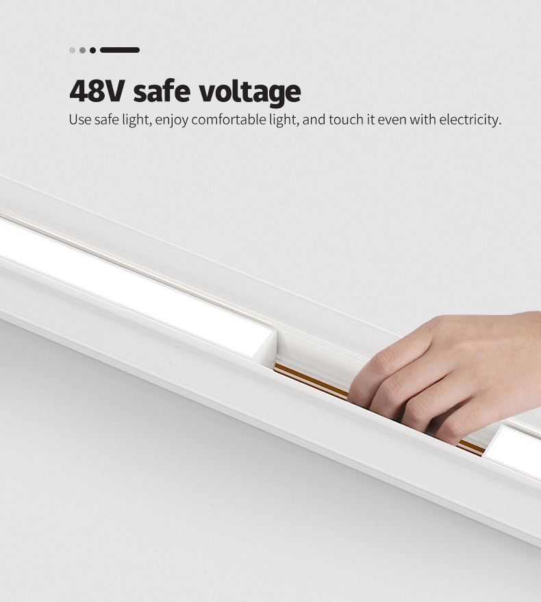 Smart White Recessed Magnetic Track Lights Dimmable 48V Surface mounted ...