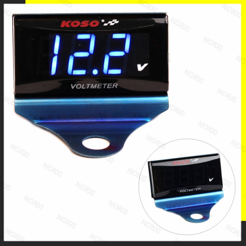 KOSO Voltage Meter With Bracket 12V-150V LED Digital Display Voltmeter ...