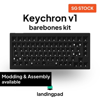 [ SG INSTOCK] Keychron V1 Smokey Black 75% Keyboard DIY Kit Barebones ...