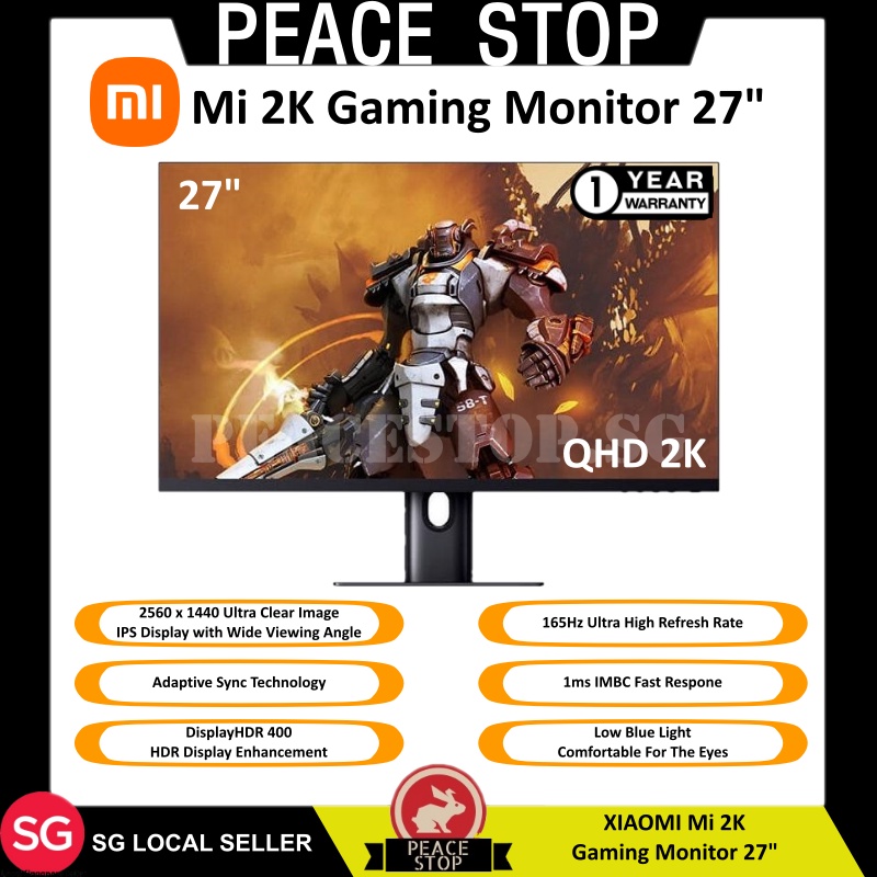 [1 Year Warranty] Xiaomi Mi 2K Gaming Monitor 27" 165Hz ultra-high ...
