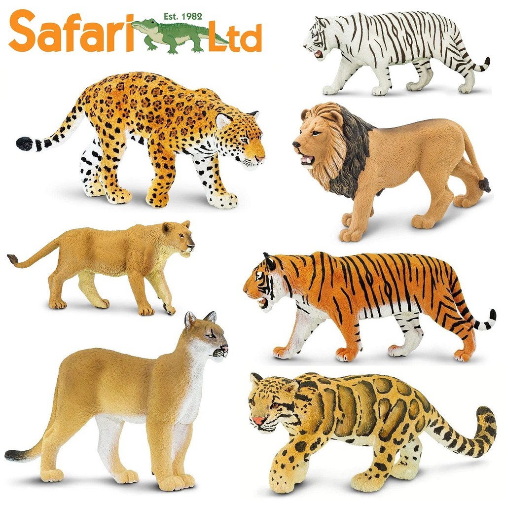 Safari Ltd Big Cats Series Wild Safari Toys (Leopard, Panther, Tiger ...