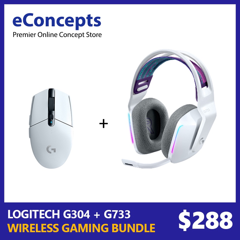 Logitech G304 Lightspeed Wireless Gaming Mouse + Logitech G733 ...