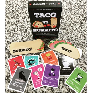 Card Game Taco vs. Burrito English Party Card Game Play with Friends ...