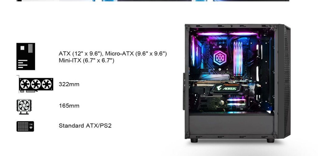 SILVERSTONE FARA B1 PRO ATX Casing ARGB Lighting Tempered Glass Mid ...