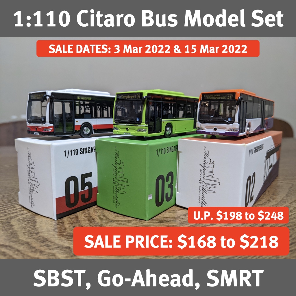 [SG STOCK] 1/110 Masterpiece Collectibles SMRT SBS Transit SBST Go ...