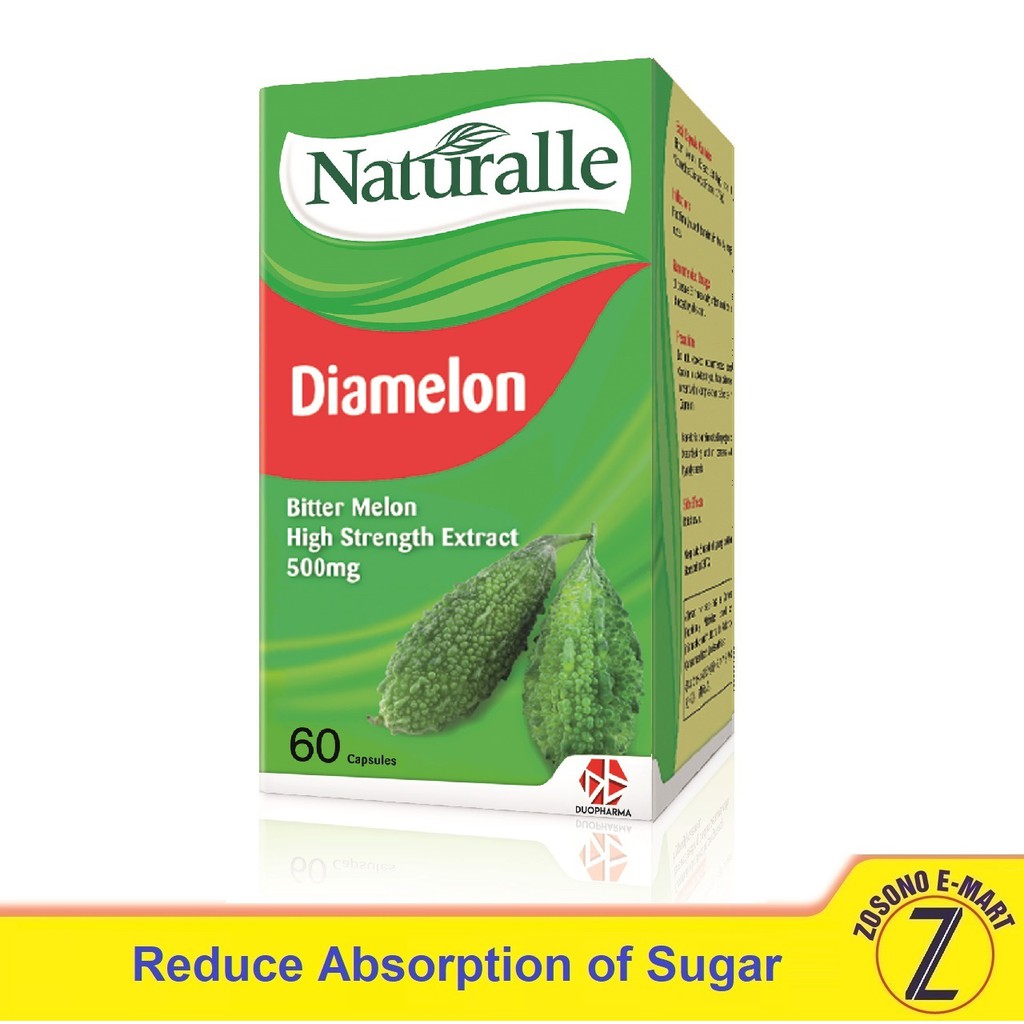 Naturalle Diamelon Bitter Melon Capsule 500mg 60s [Sugar Blocker ...