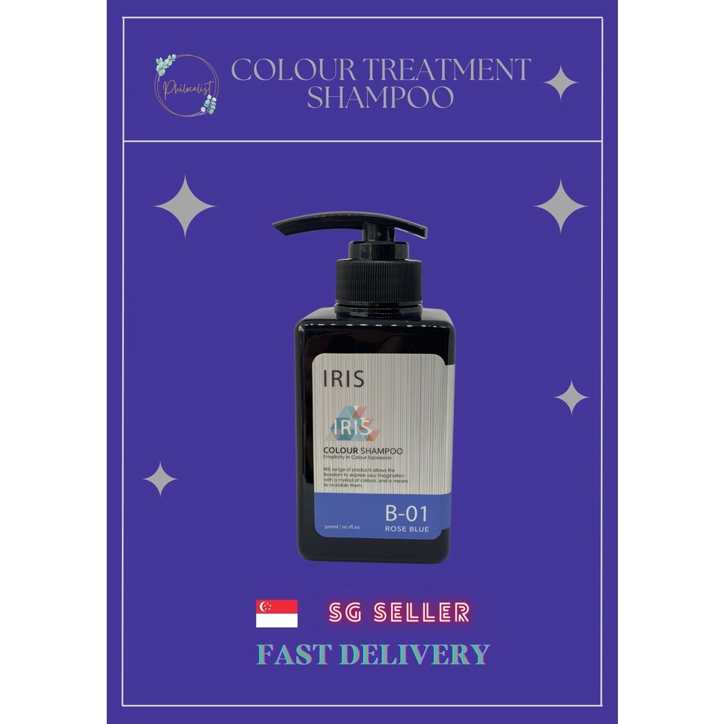 Iris rose blue toning hair shampoo, colour shampoo, hydrating hair ...