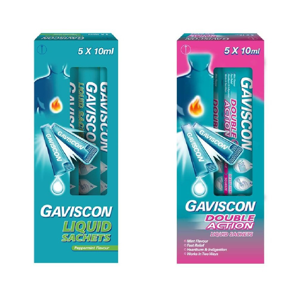 Gaviscon Liquid Sachet 5x10ml (Normal/Double Action) | Shopee Singapore