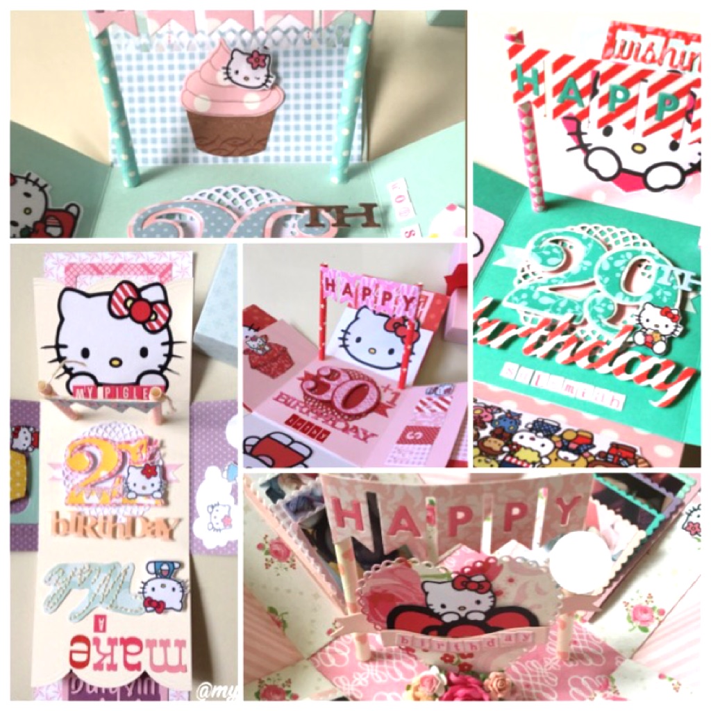Hello kitty handmade birthday explosion box card | Shopee Singapore