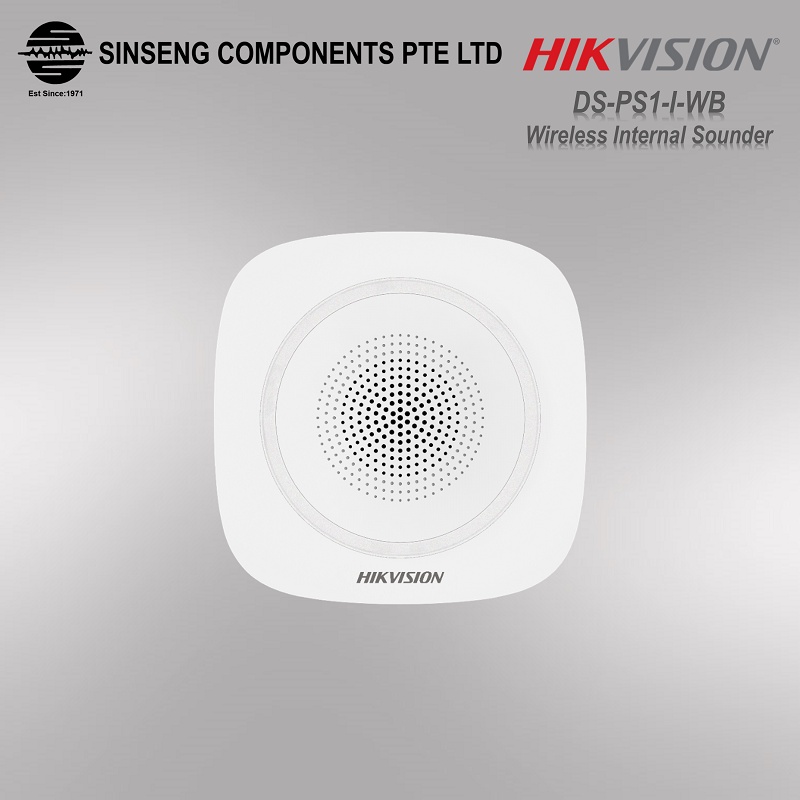 Hikvision DS-PS1-I-WB Wireless Internal Sounder Siren for Alarm System ...