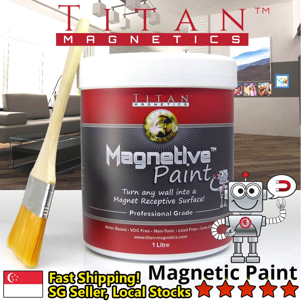 Magnetic Paint 1 Litre - Paint a Magnetic Receptive Wall | Shopee Singapore