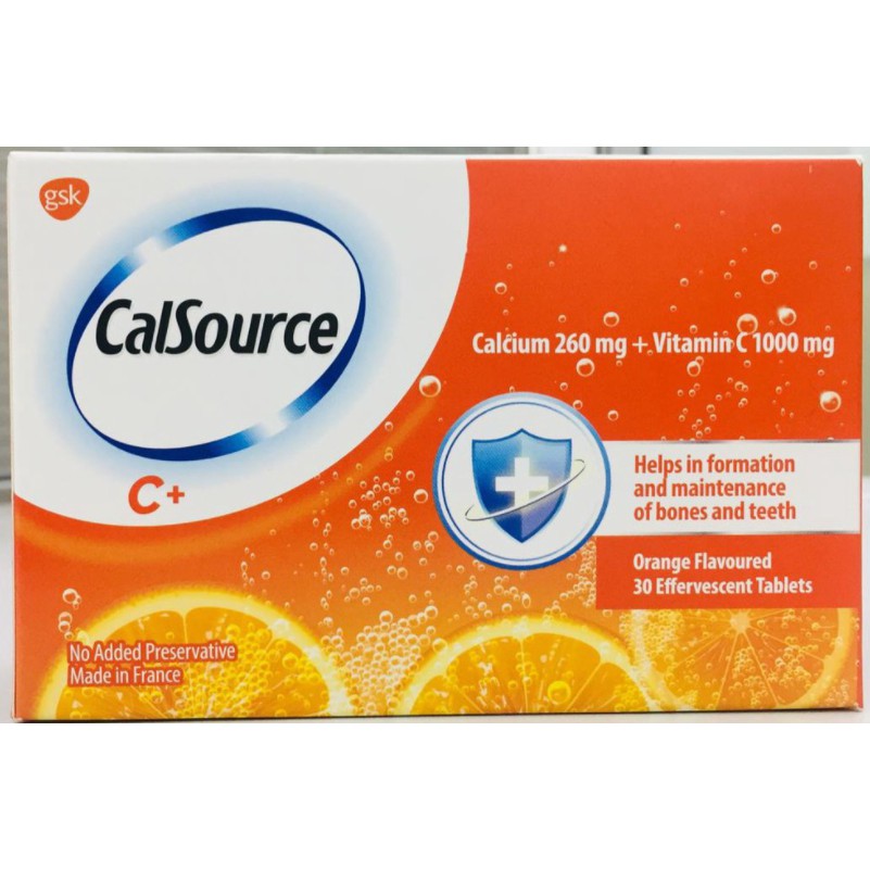 Calsource C+ calcium 260mg +vitamin C 1000mg ( 10 tablet or 30 tablets ...