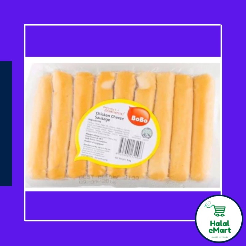 Bobo Chicken Cheese Sausages 1kg Halal frozen | Shopee Singapore