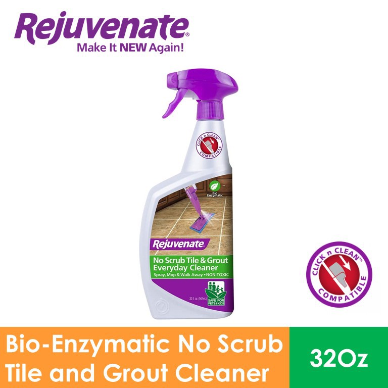 REJUVENATE Bio-Enzymatic No Scrub Tile & Grout Everyday Cleaner, 32oz ... REJUVENATE Bio-Enzymatic No Scrub Tile & Grout Everyday Cleaner, 32oz ...