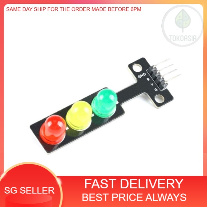 (Ready Stock) Mini 5V Traffic Light LED Display Module for Arduino Red ...