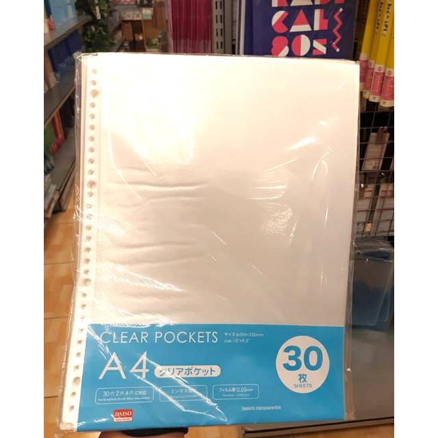 Daiso Clear Pocket A4 | Shopee Singapore