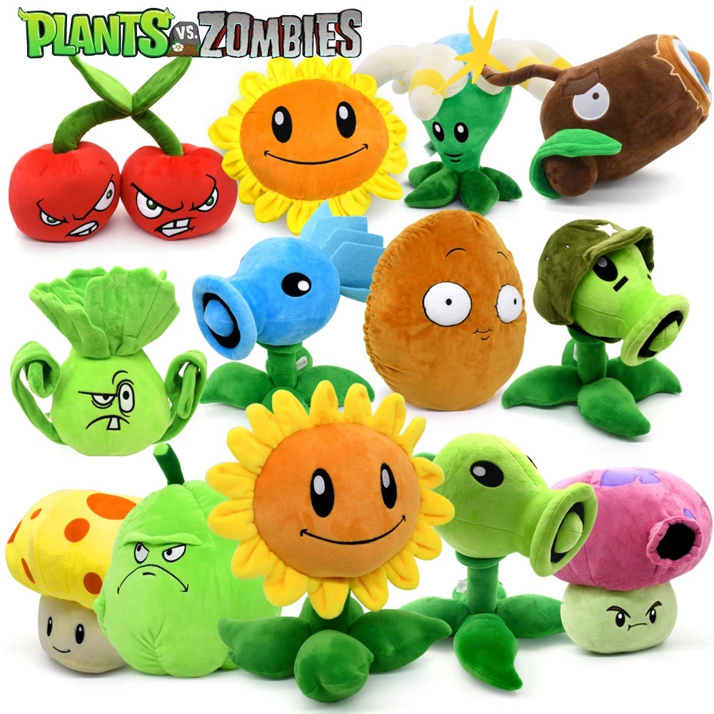 13-20cm Plants vs Zombies Stuffed Plush Toys PVZ Plants Peashooter ...