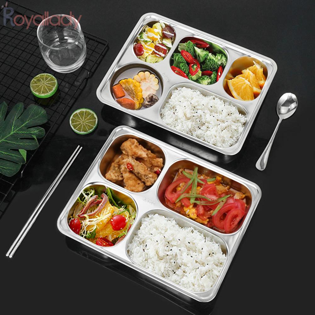 Food Plate Mess Hall 2/3/4/5 Grids Dinner Tray Dinnerware Divider Plate ...