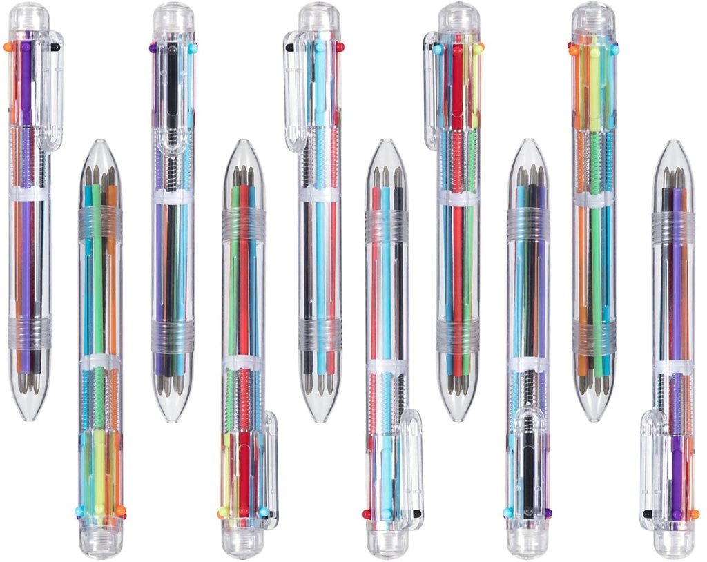 6-in-1 Multicolour Ballpoint Pen 6-Color Retractable Ballpoint Pens ...