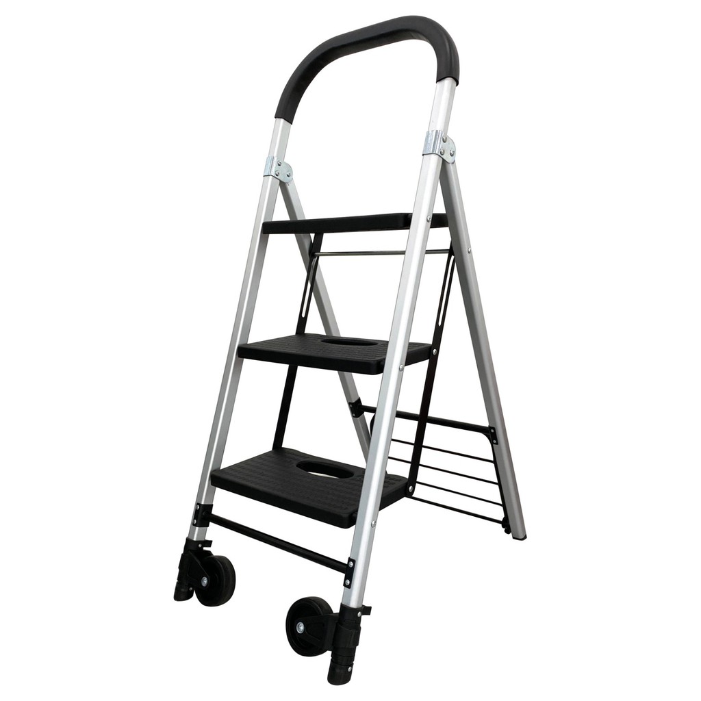 3 Step Ladder with Trolly # step ladder # trolley ladder | Shopee Singapore