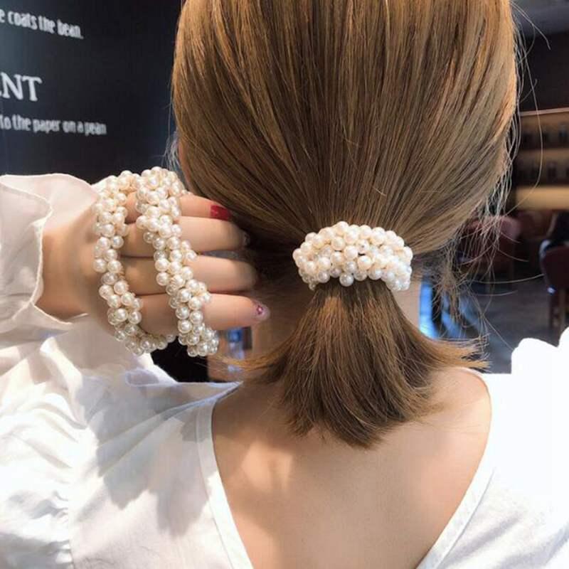 Ready Stock 1pcs Aksesori Rambut Wanita Tenunan Tangan Mutiara Ikat ...