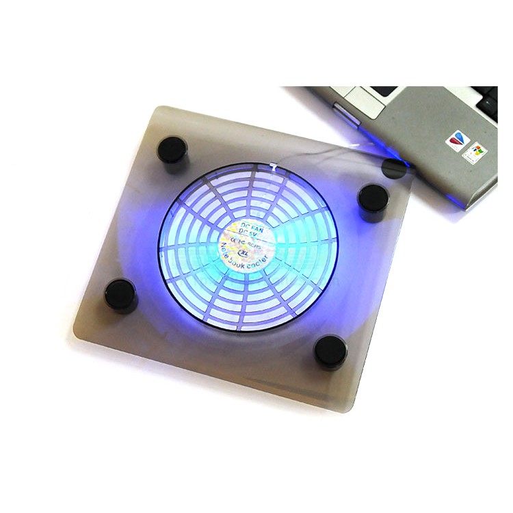 Laptop Notebook Cooling Pad Single Fan Cooler Acrylic Can Support Heavy ...