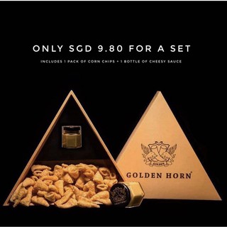 [Golden Horn] Spicy Corn Snacks With Special GOLDEN Cheese Sauce ...