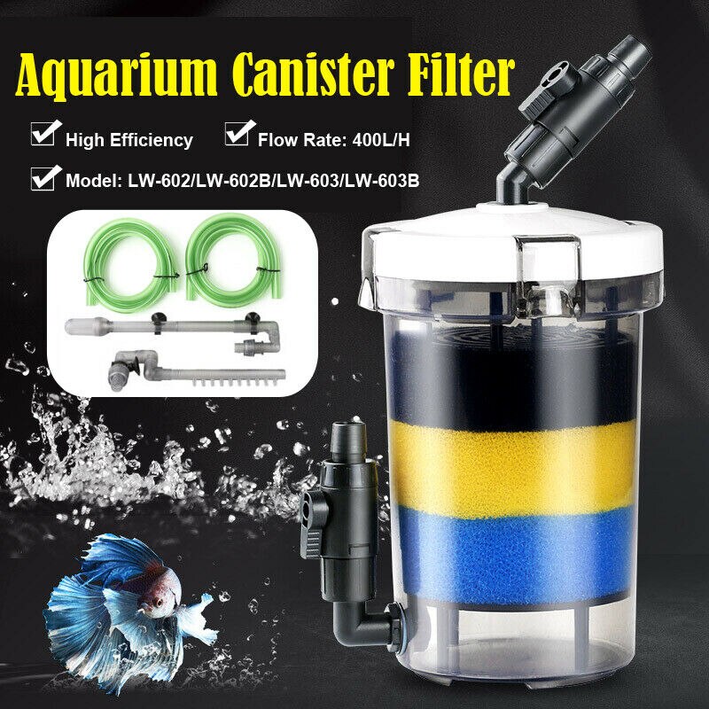 6W Transparent Mini External Canister Filter Durable Aquarium Filter ...