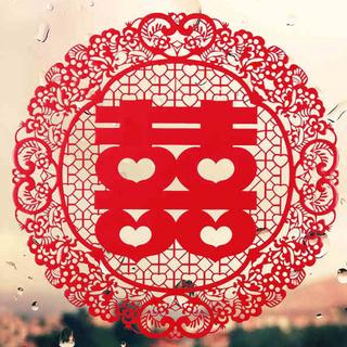 Wedding supplies Static Sticker Chinese Word xi Wedding Room Window ...