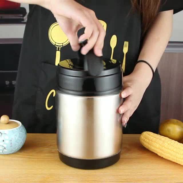 1000ml 1400ml Stainless Steel Thermal Food Container 2 Tiers Carrier ...