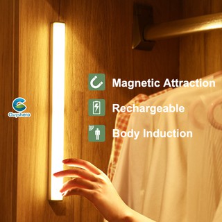 Sensor Night Light USB Rechargeable Wireless Body Induction Lamp Motion ...