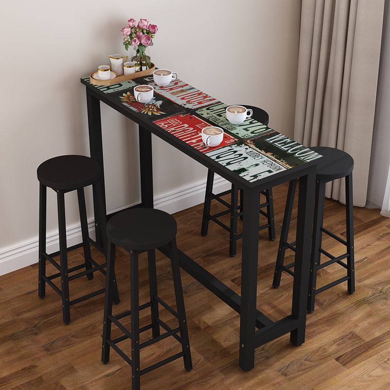 Wall bar table, home window side table, long dining table, milk tea ...
