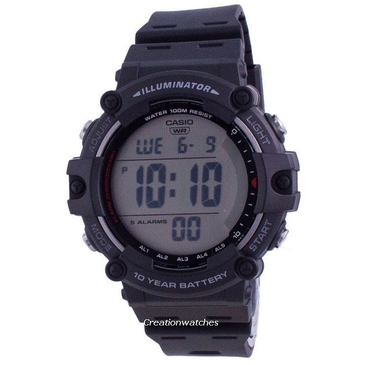 Casio Youth Illuminator Digital AE-1500WH-1A AE1500WH-1A 100M Men's ...