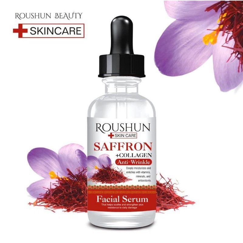 Roushun SAFFRON + COLLAGEN FACE SERUM | Saffron SERUM | Saffron Face ...