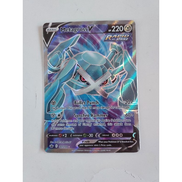 Pokemon metagross V full art chilling reign card | Shopee Singapore