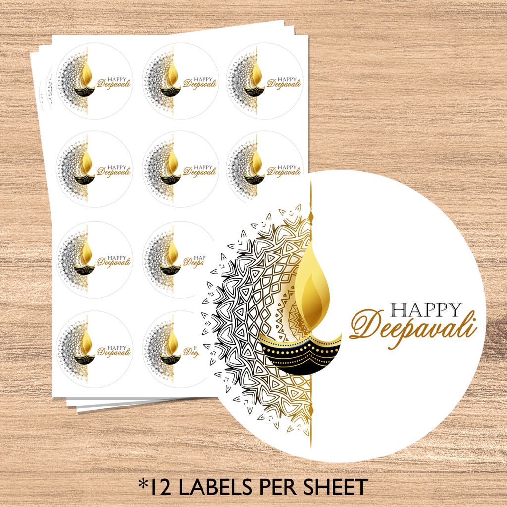 Non-Custom order: Diwali Stickers Labels Deepavali Sticker Labels Happy ...