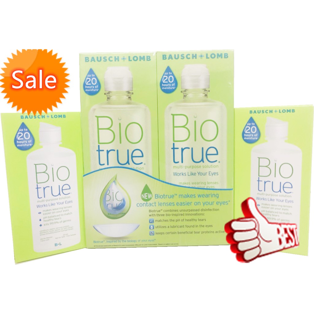 Bausch & Lomb Biotrue Multi-Purpose Solution Jumbo Pack (300ml X 2 ...