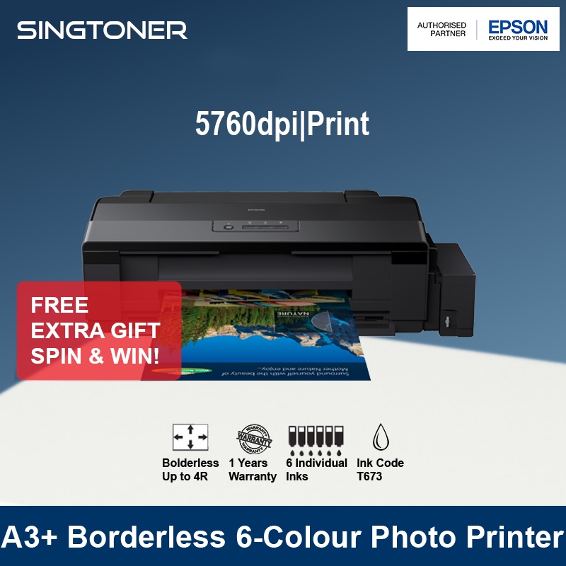Epson L1800 A3 Photo Ink Tank Inkjet Printer Epson 1800 | Shopee Singapore