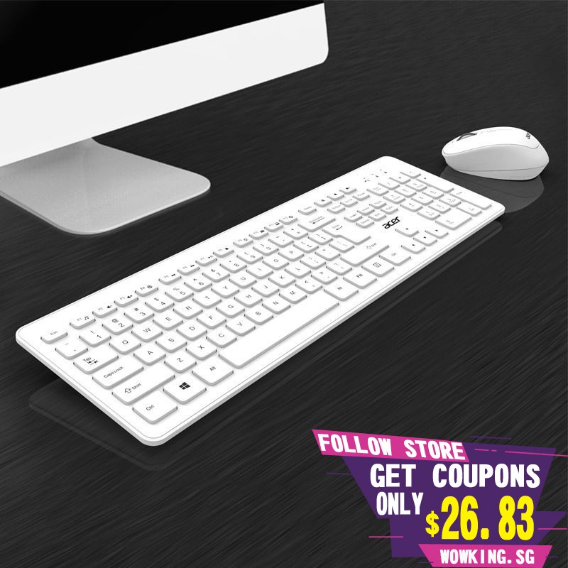 Acer Ultra Thin Silent Wireless Keyboard And Mouse Set Wireless USB ...