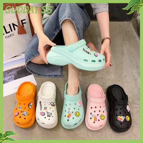 Women EVA Platform Size 33-40 Cartoon Cute Clogs Holes Sandals | Shopee ...