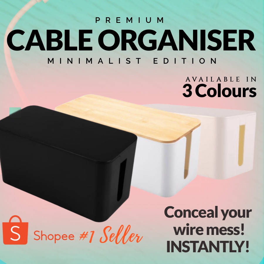 👍CHEAPEST!!!👍Cable Management Box Cable Storage Organizer Extension ...